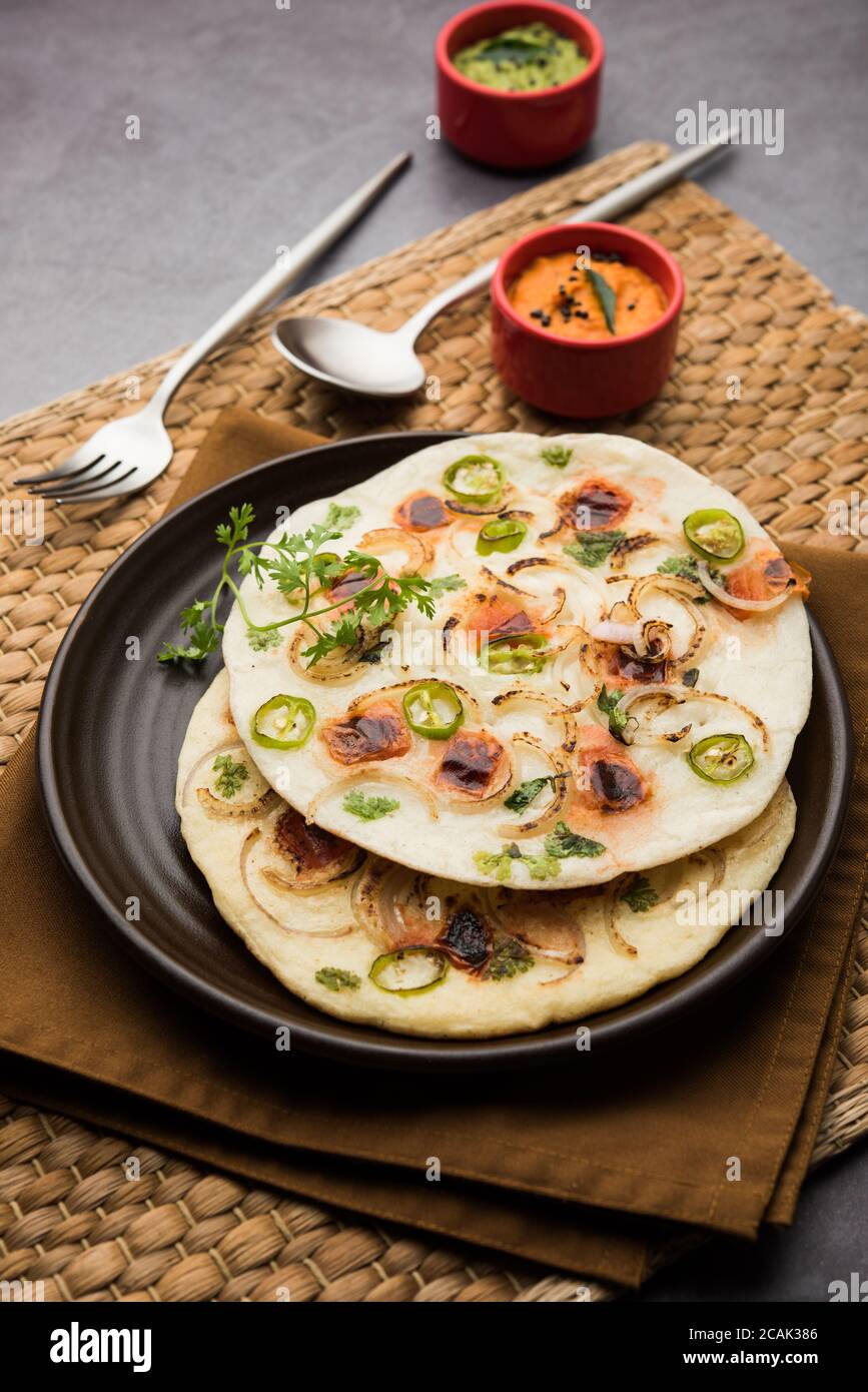 Uthappam or uttapam is a type of dosa from South India which is thicker ...