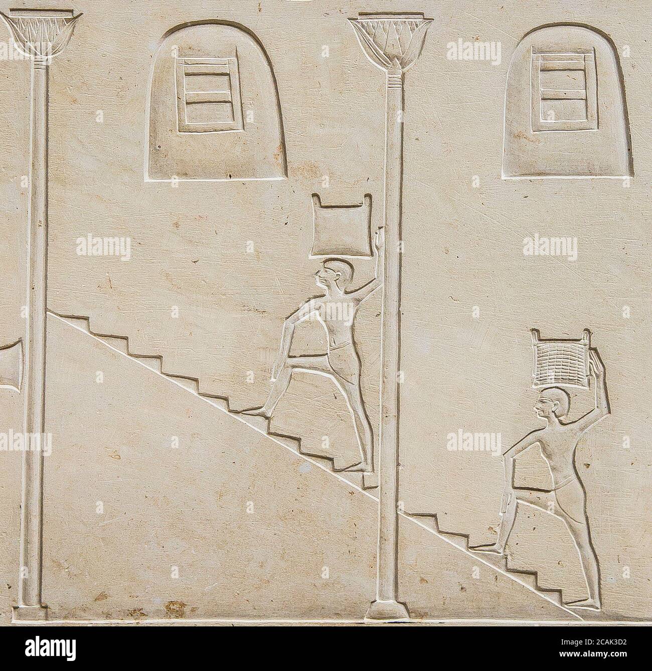 Cairo, Egyptian Museum, sarcophagus of the queen Ashait, with some of ...