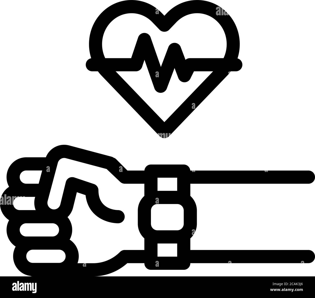 heart examination device icon vector outline illustration Stock Vector ...