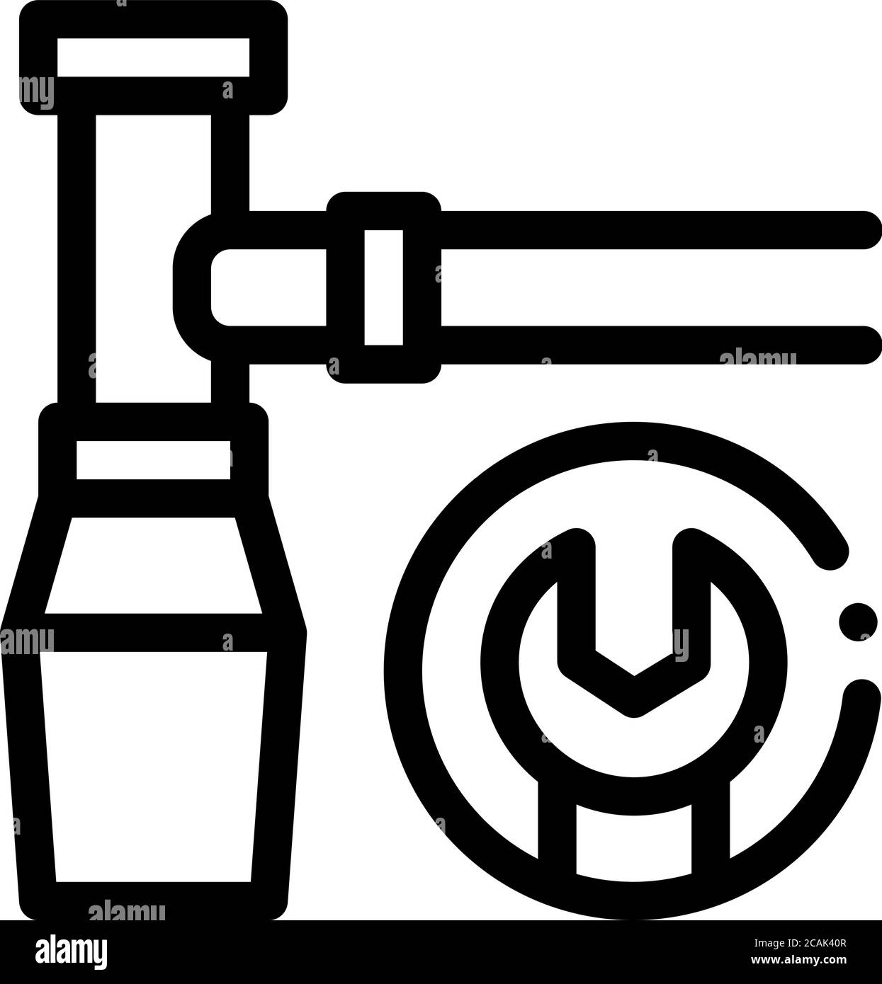 pipe repair icon vector outline illustration Stock Vector Image & Art ...