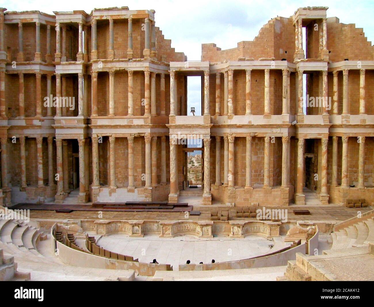 SABRATHA, LIBYA. ROMAN RUINS. ROMAN THEATRE AND MOSAICS Stock Photo - Alamy