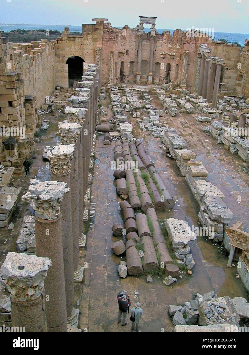 ANCIENT EARLY CHRISTIAN BASILICA IN LEPTIS MAGNA, LIBYA Stock Photo - Alamy