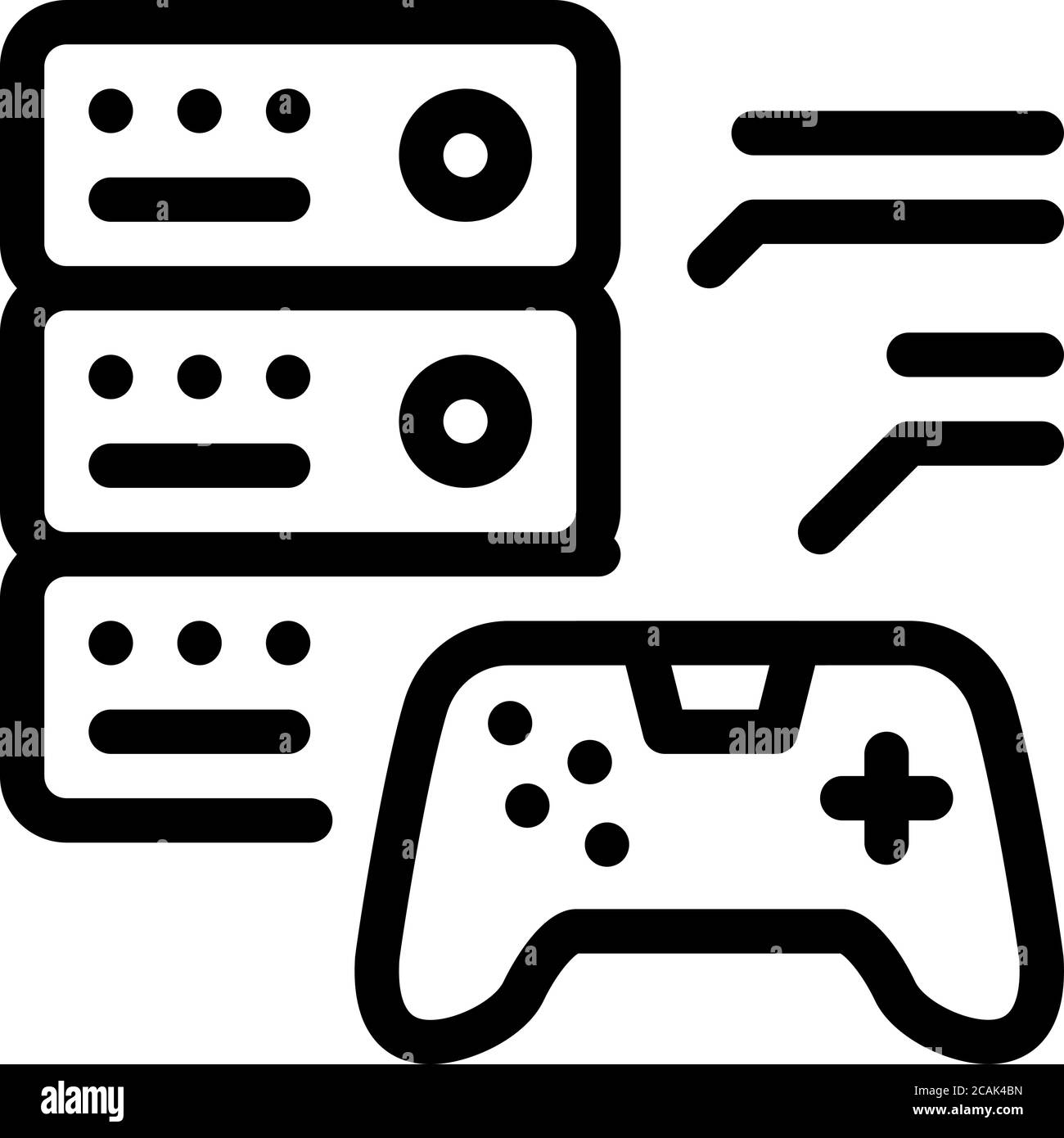 game main menu icon vector outline illustration Stock Vector Image ...