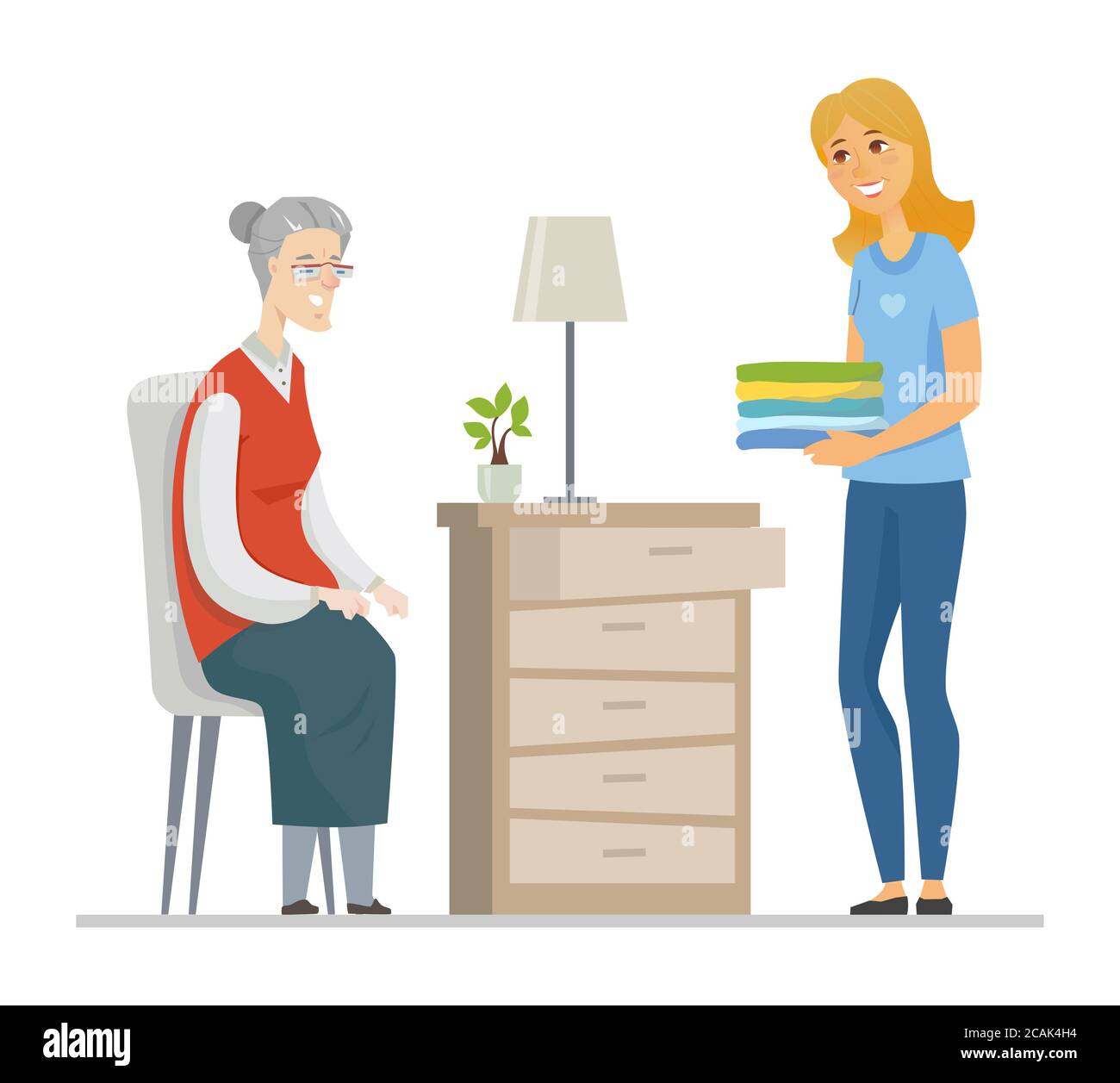 Senior help dress Stock Vector Images - Alamy