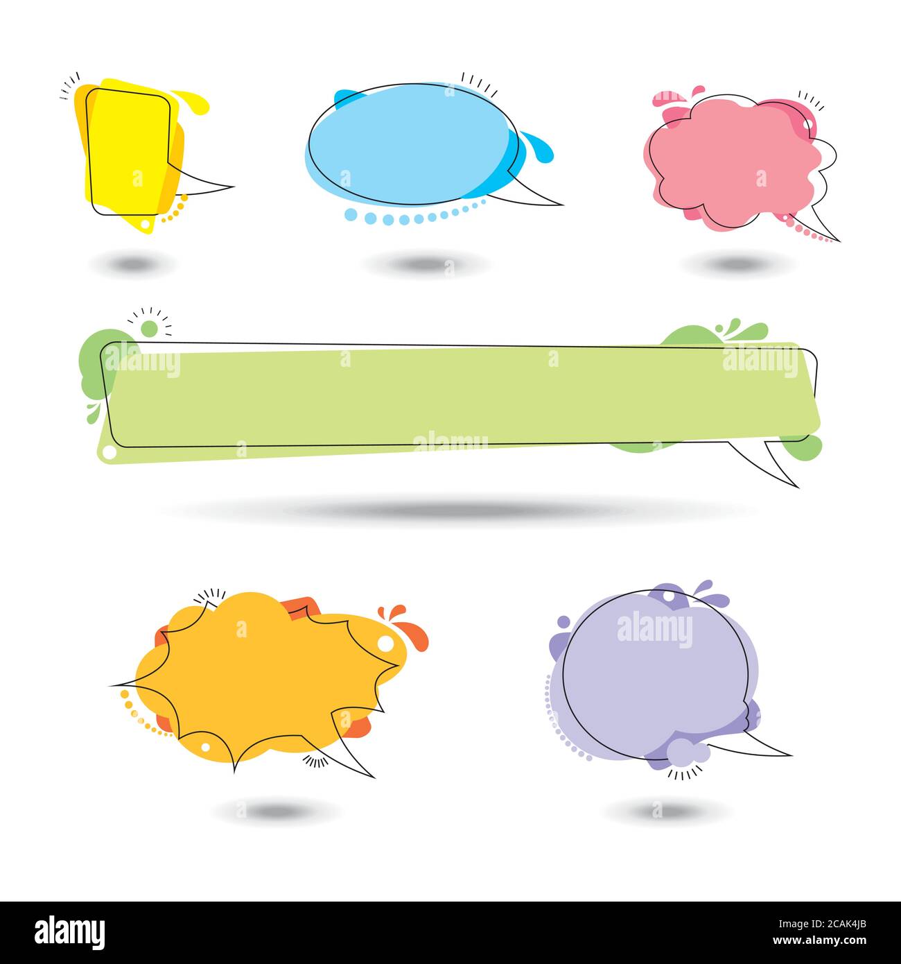 Collection of speech bubbles. Dialog box. Collection of colorful speech ...
