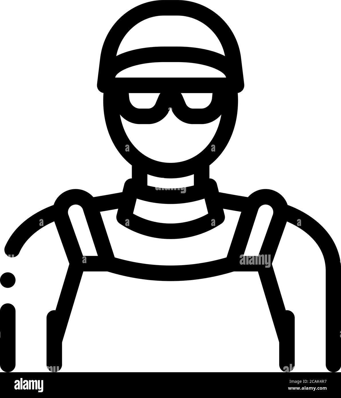 drain cleaning worker icon vector outline illustration Stock Vector ...