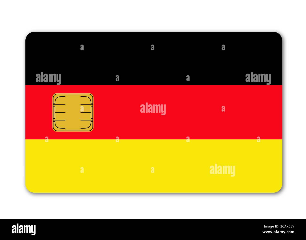 Illustration of the flag of Germany as a card on an isolated background ...