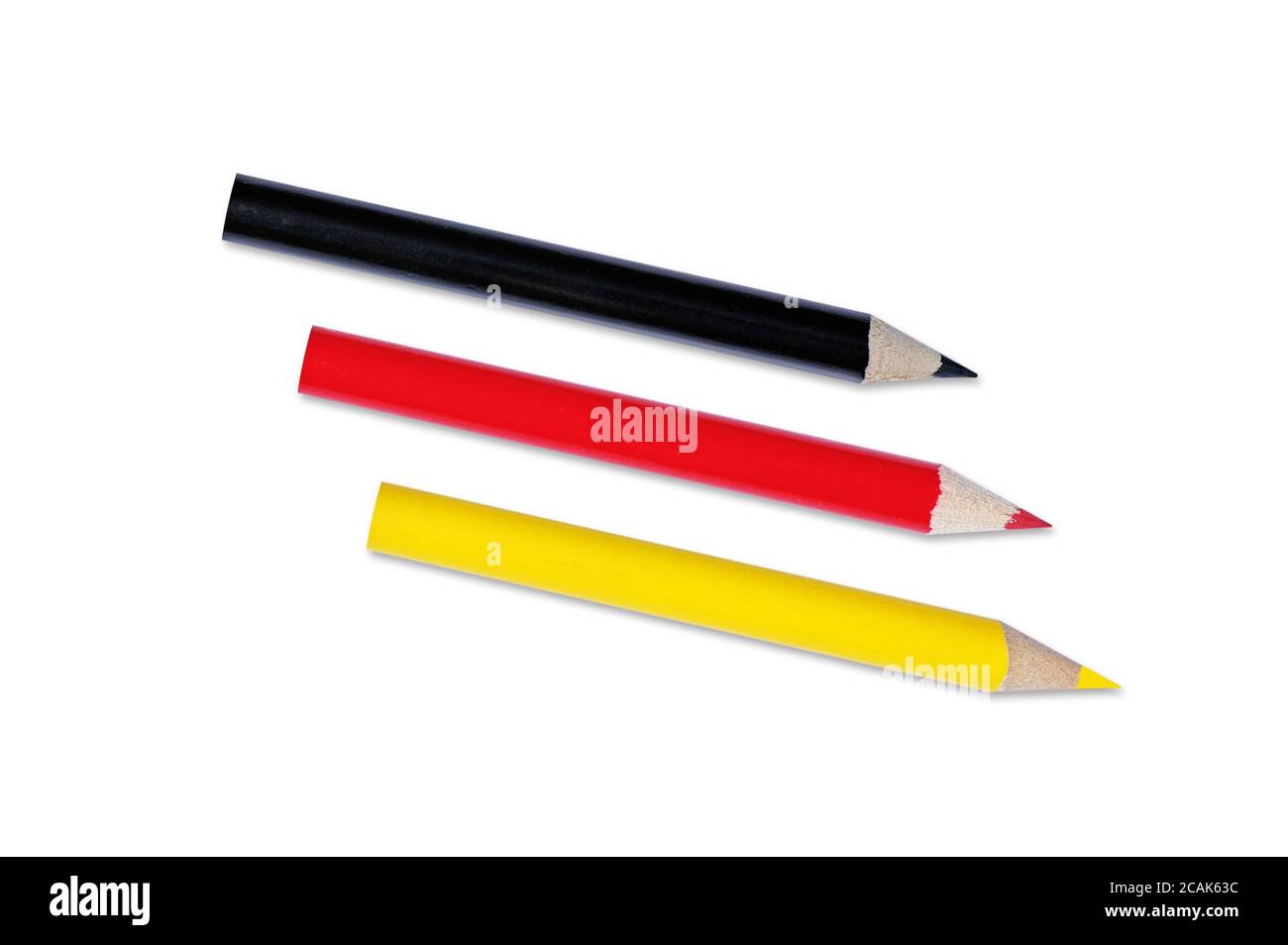 Illustration of three colorful pencils on an isolated background Stock ...