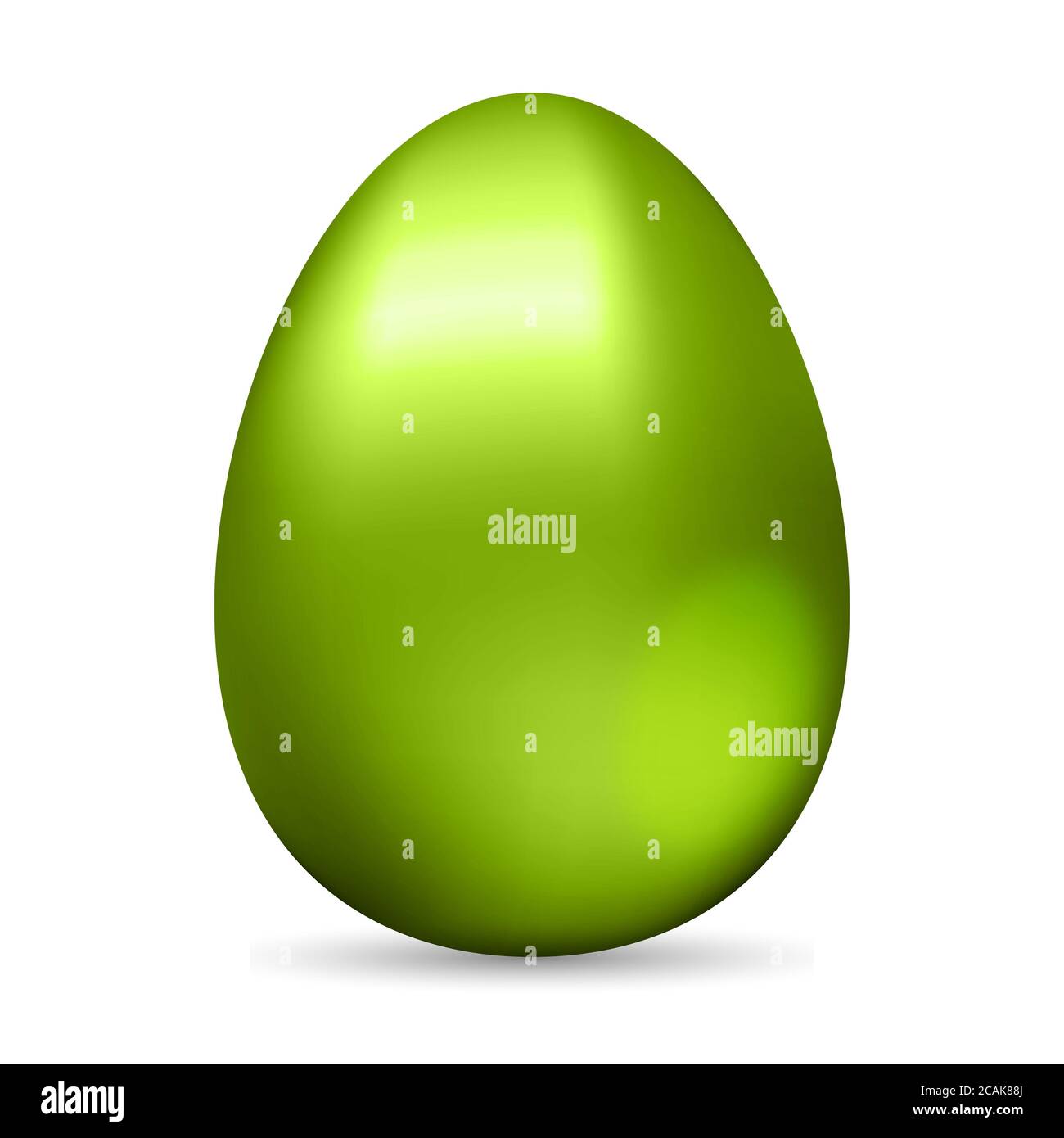 Illustration of shiny green egg isolated on white background Stock ...