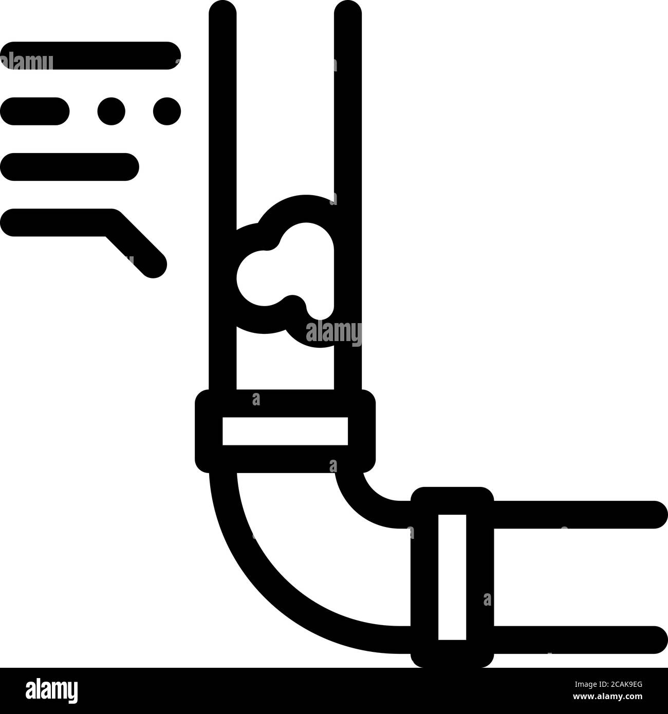 clogged pipe icon vector outline illustration Stock Vector Image & Art ...