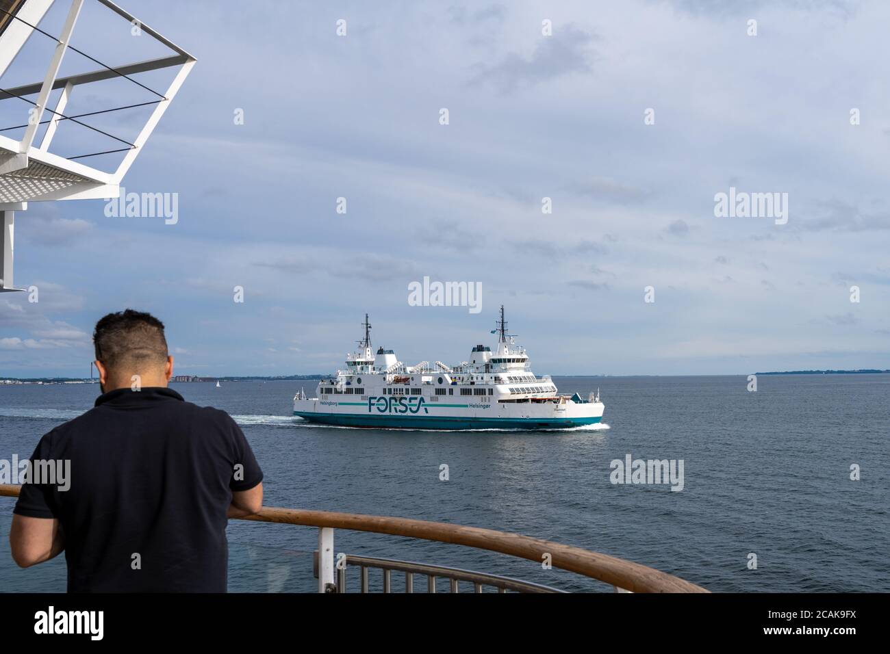 Elsinore, Denmark - August 2, 2020: ForSea operates the route between ...