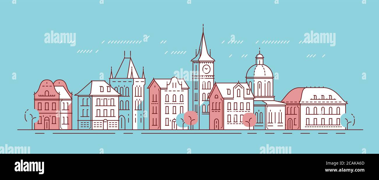 Classical european buildings Stock Vector Images - Alamy