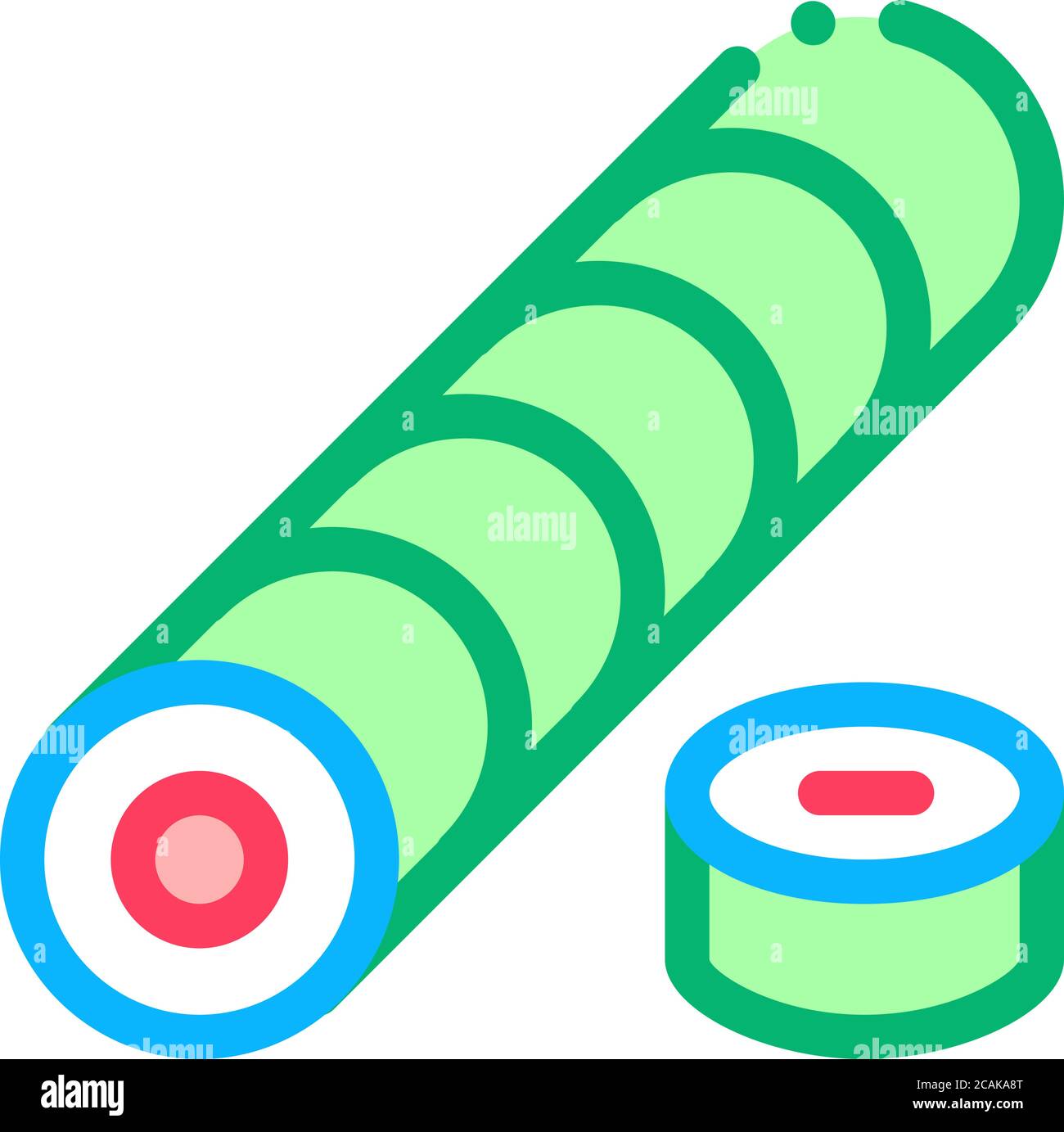 sushi roll cooking icon vector outline illustration Stock Vector Image ...
