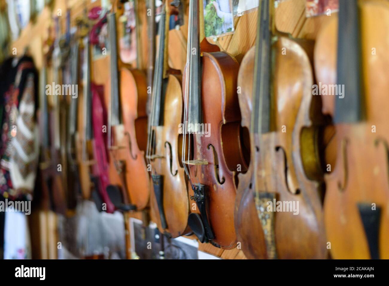 Many violins hi-res stock photography and images - Alamy