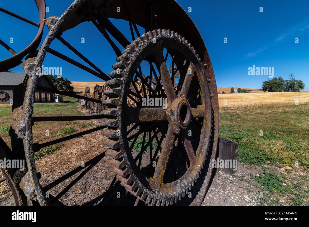 Old Wheels in the Palouse in Washington State Stock Photo - Alamy