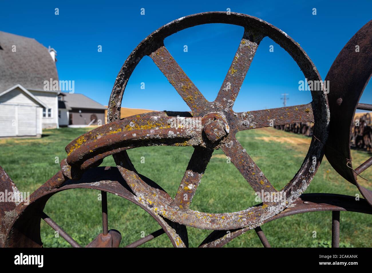 Old Wheels in the Palouse in Washington State Stock Photo - Alamy