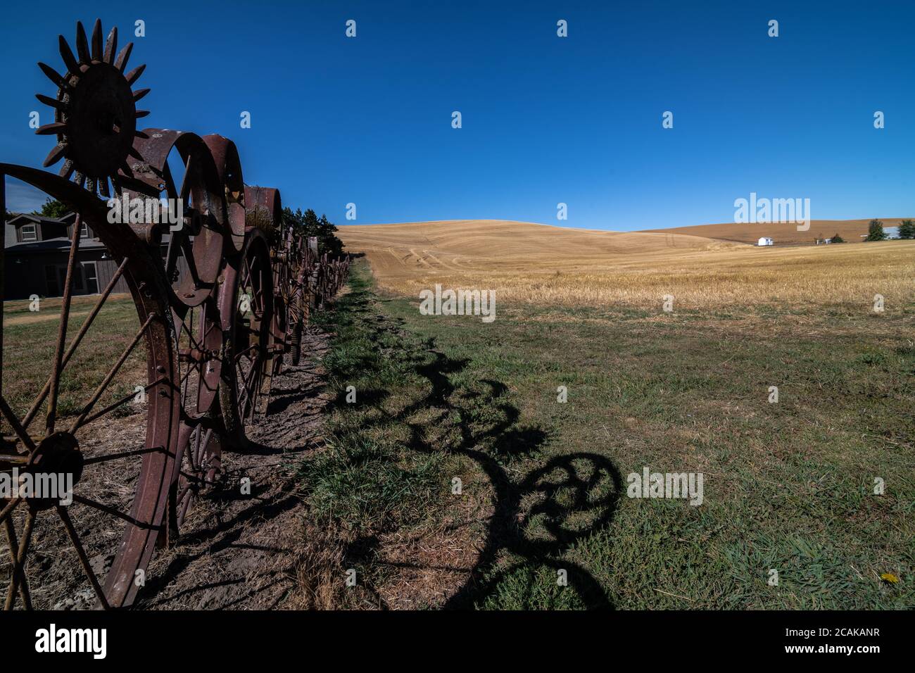 Old Wheels in the Palouse in Washington State Stock Photo - Alamy