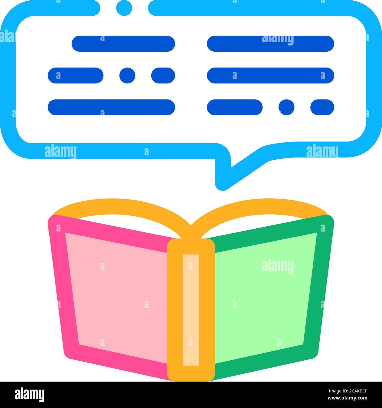 book reading icon vector outline illustration Stock Vector Image & Art ...