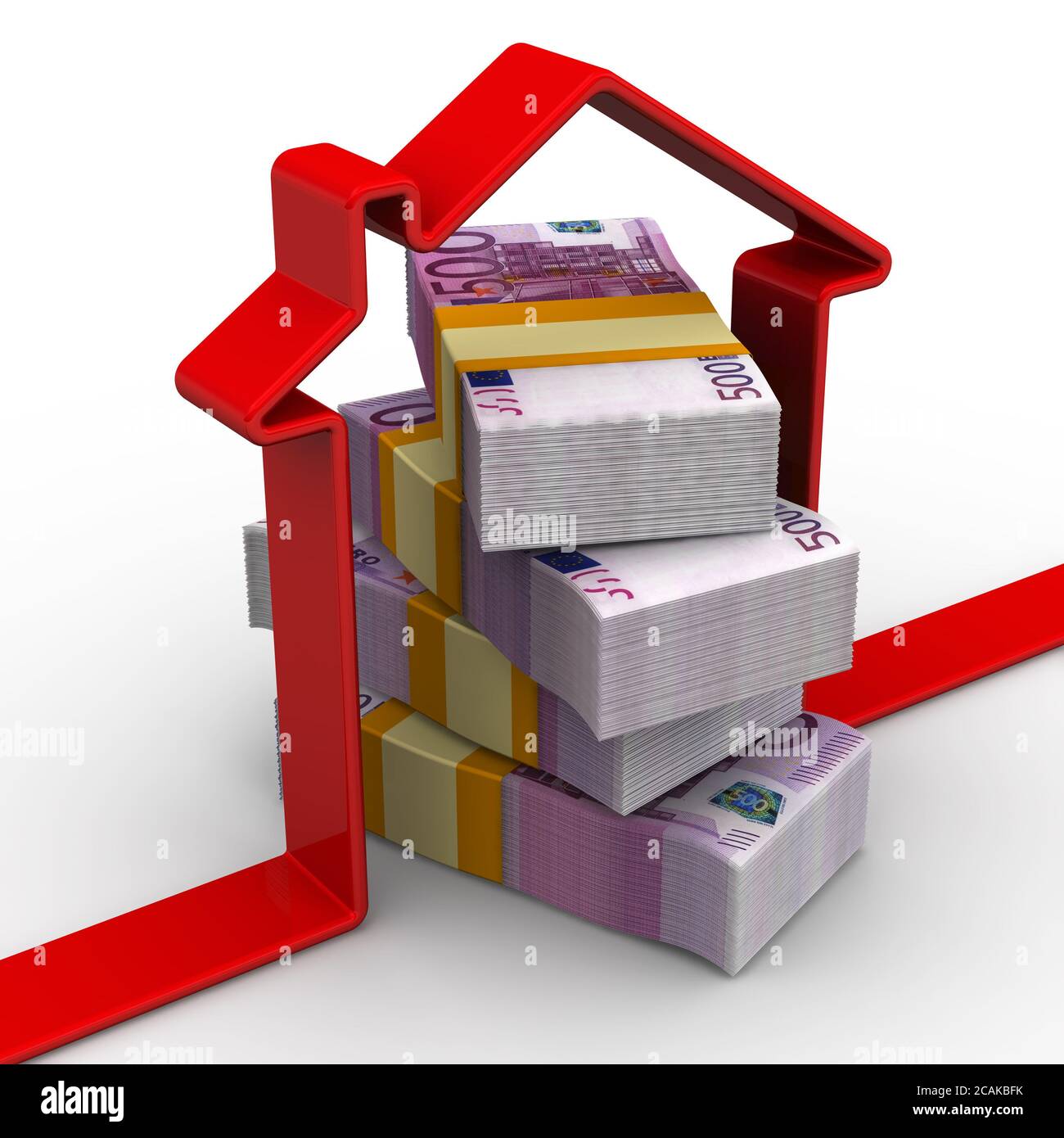 House 500 euro bills hi-res stock photography and images - Alamy