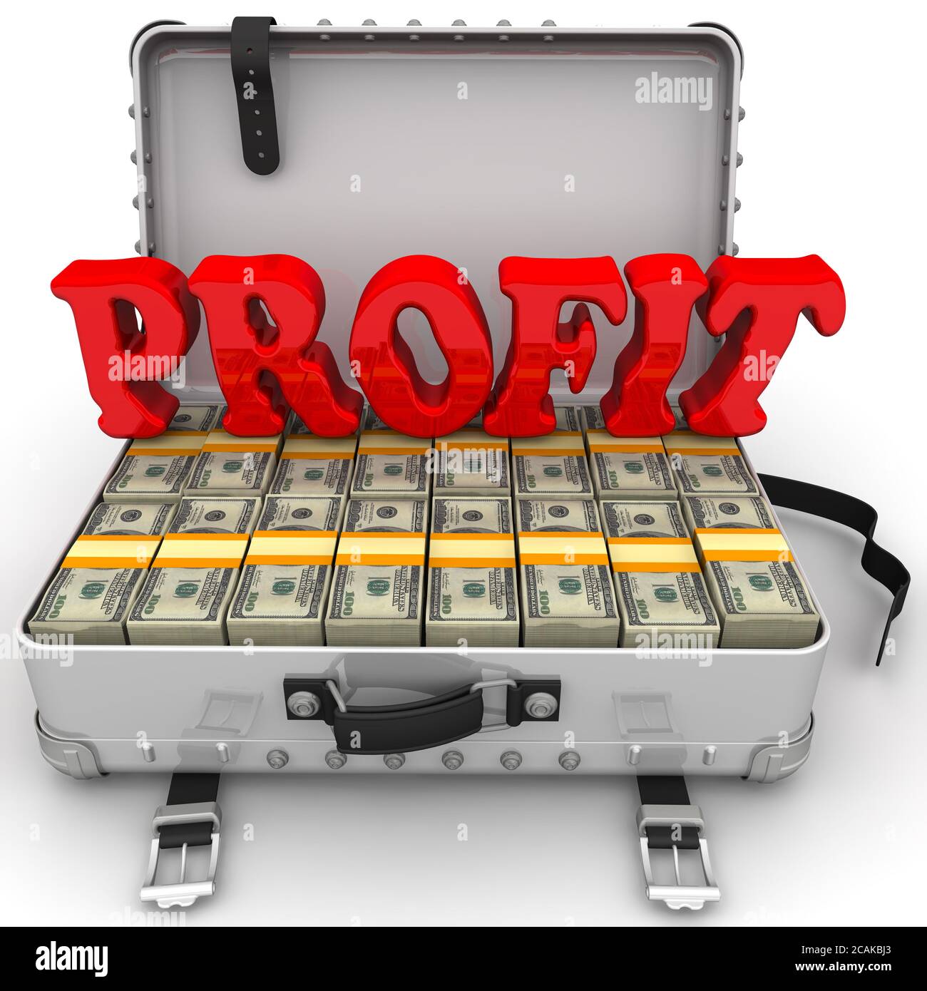 Briefcase full 100 dollar bills hi-res stock photography and images - Alamy