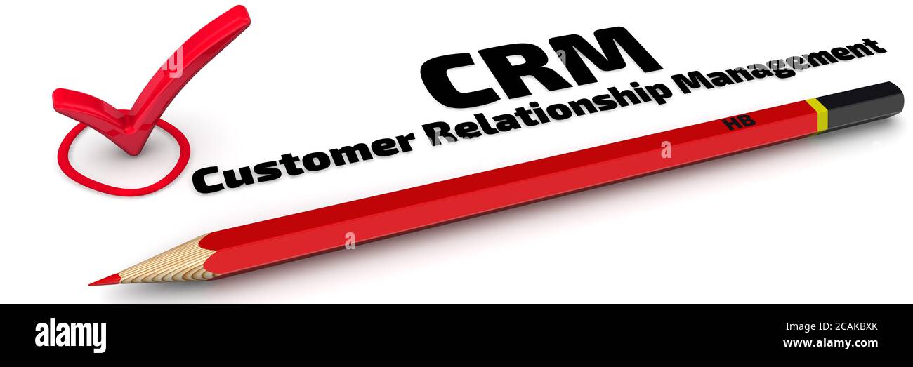 CRM. The check mark CRM - Customer Relationship Management with red ...
