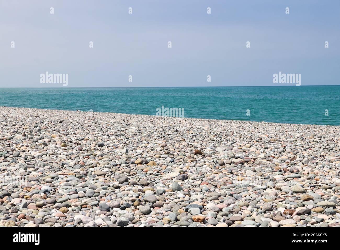 Pebble beach of the Black sea Stock Photo - Alamy
