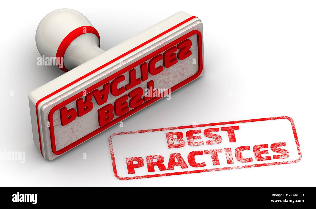 Best practices. The seal and an imprint. White seal and red imprint ...