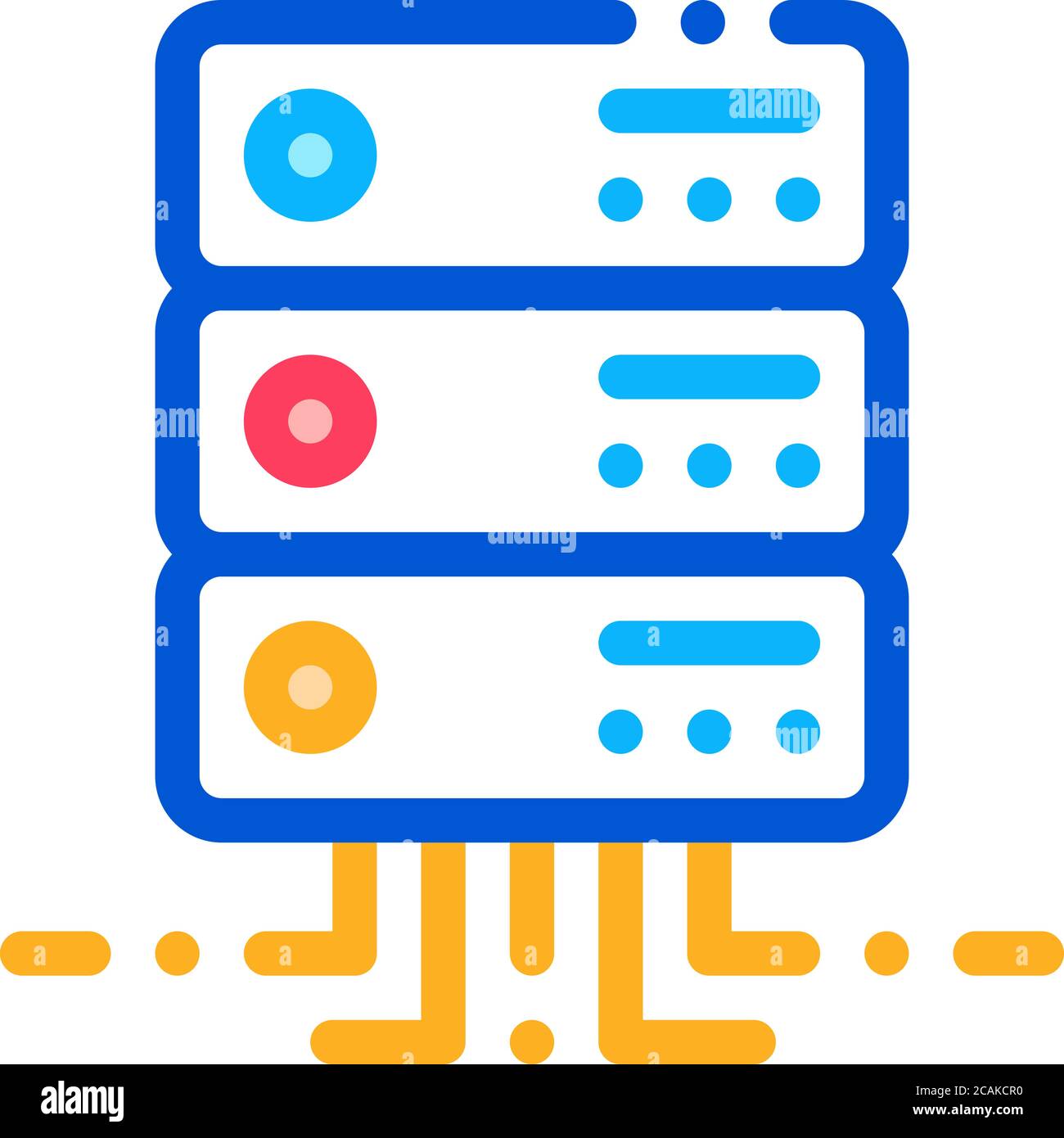 office server icon vector outline illustration Stock Vector Image & Art ...