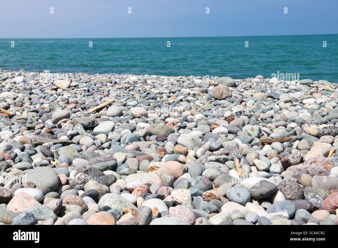 Pebble beach of the Black sea Stock Photo - Alamy