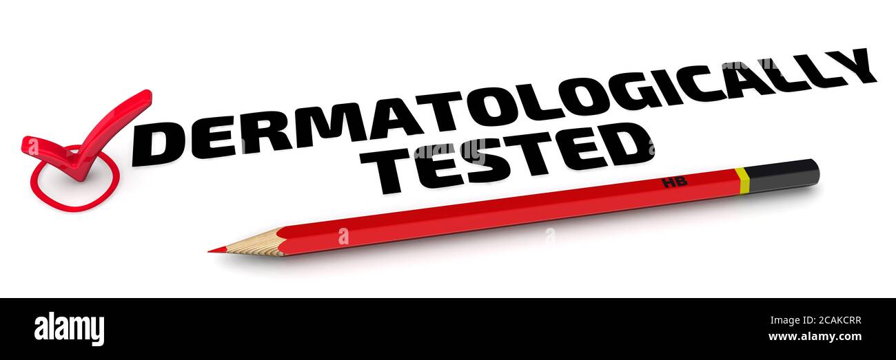 Dermatologically tested. The check mark DERMATOLOGICALLY TESTED with ...