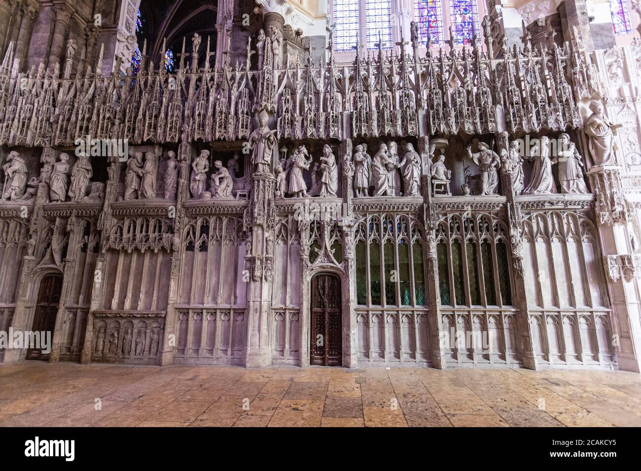 Sculpture on the choir screen, Choir wall , Cathedral of Our Lady of ...