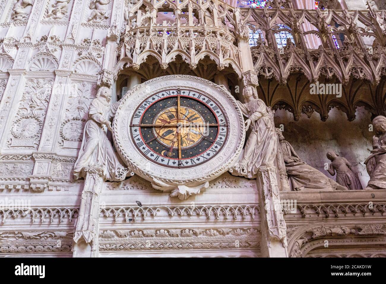 Astronomical clock in the choir screen , Choir wall , Cathedral of Our ...
