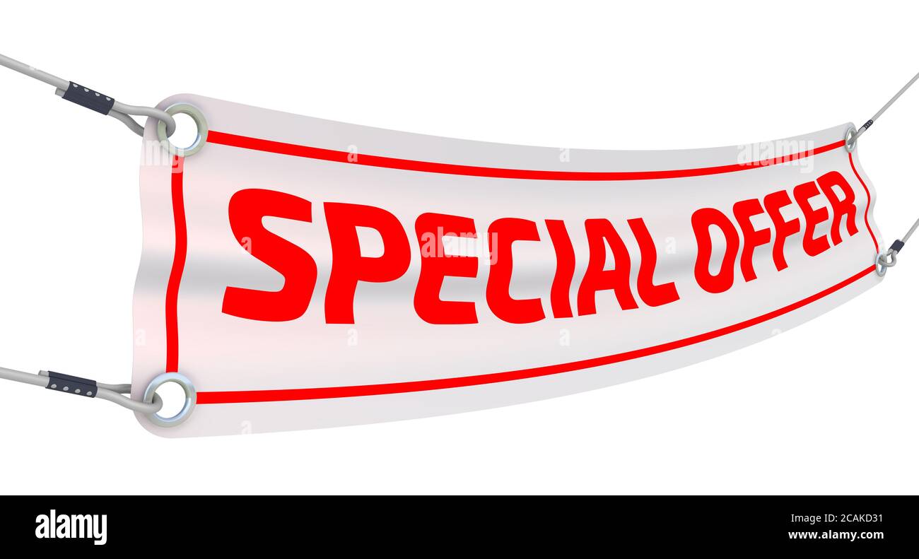 Special offer. The advertising banner. Advertising banner with red ...