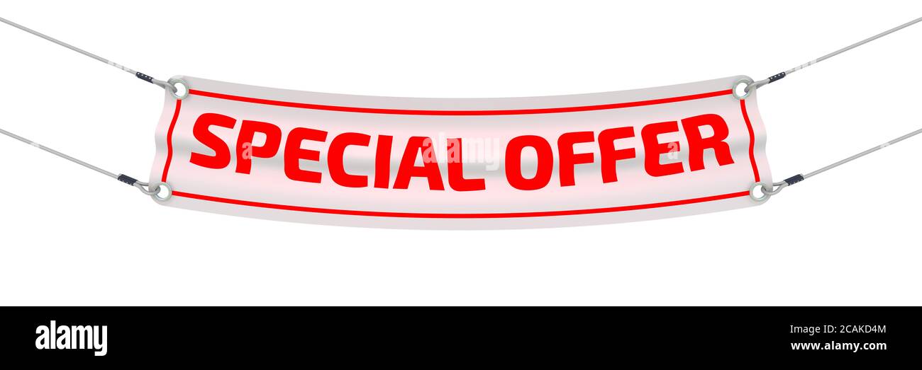 Special offer. The advertising banner. Advertising banner with red ...