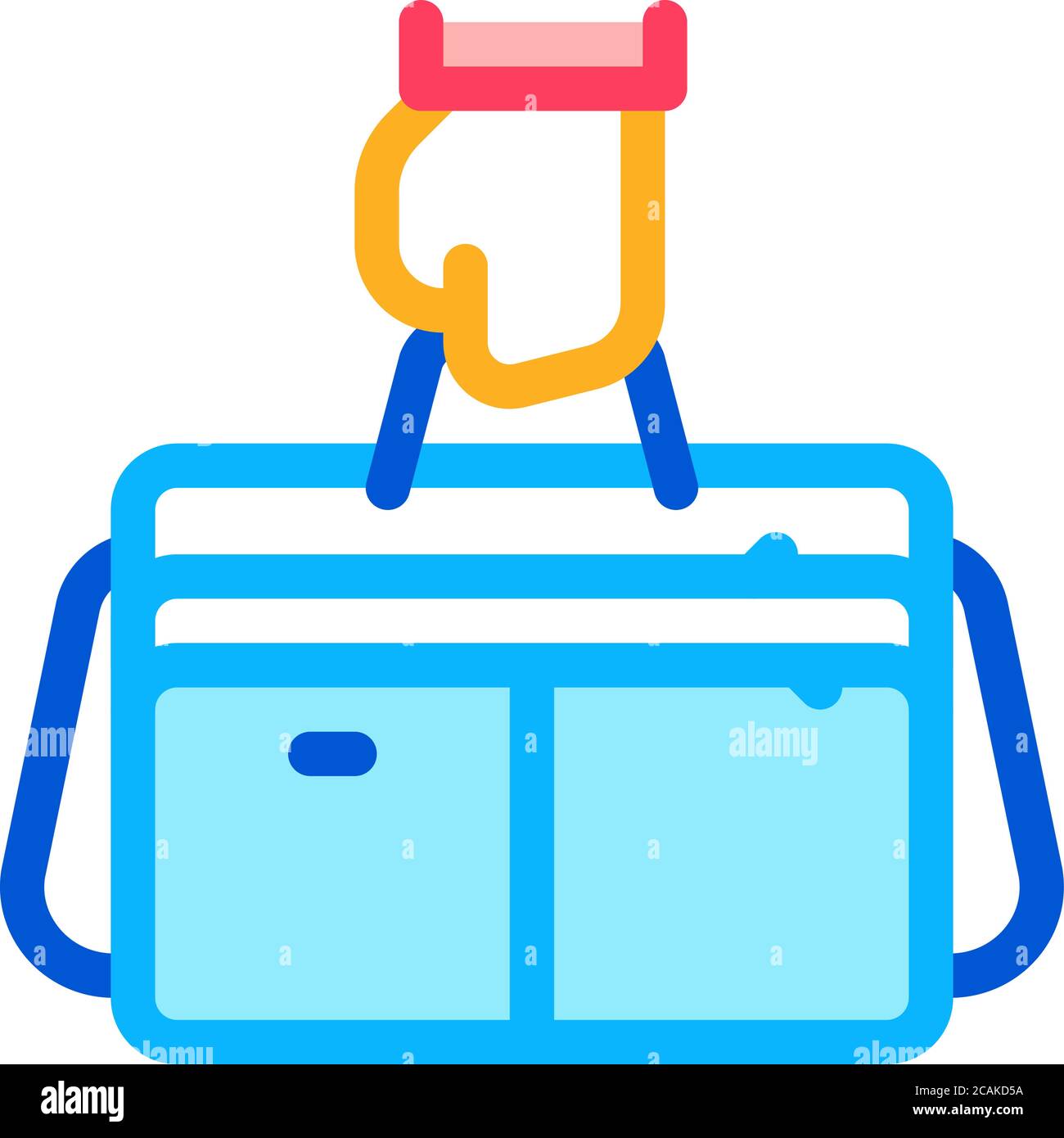 hand holding case icon vector outline illustration Stock Vector Image ...