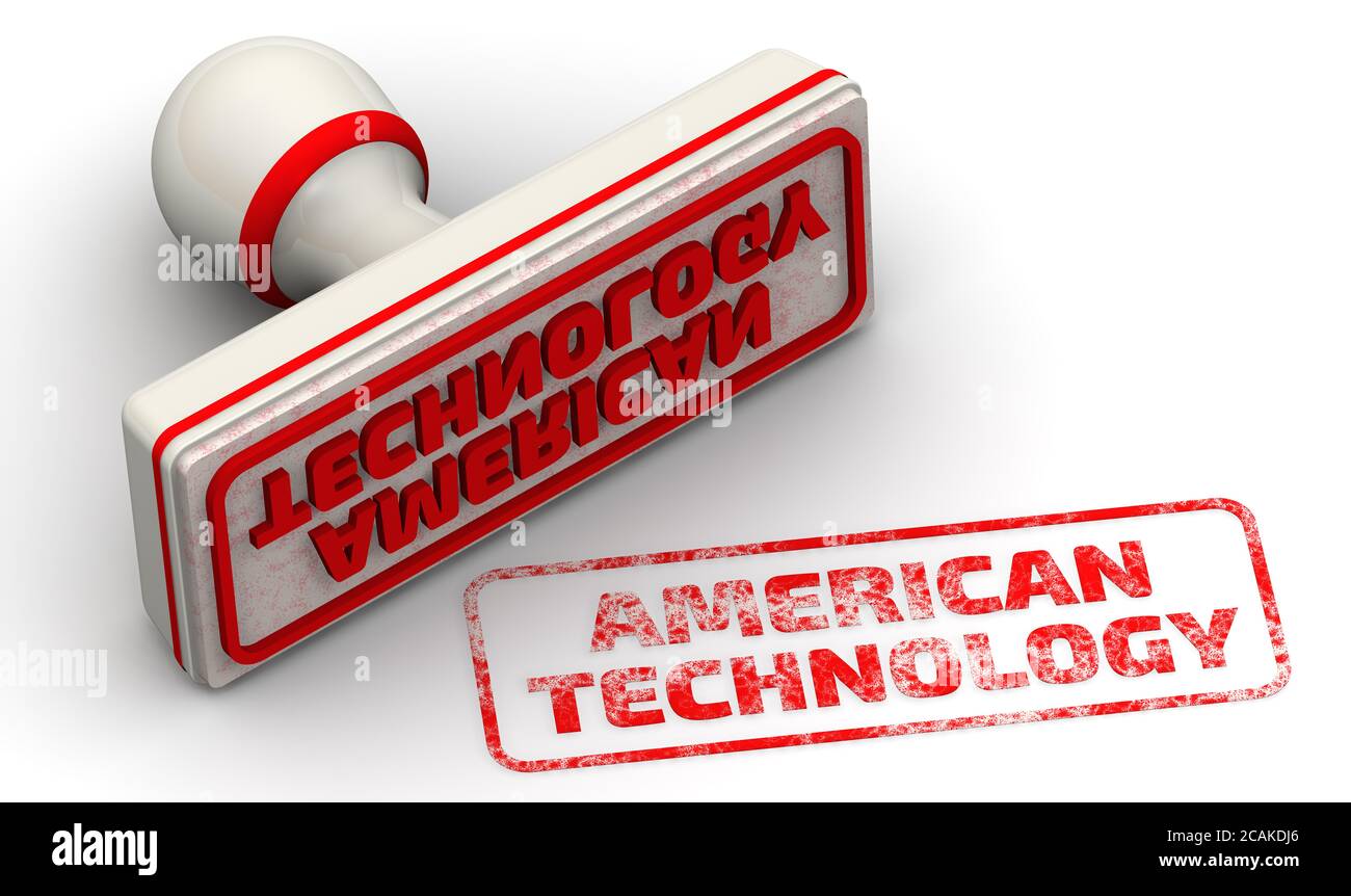 American technology. The seal and an imprint. White seal and an imprint ...