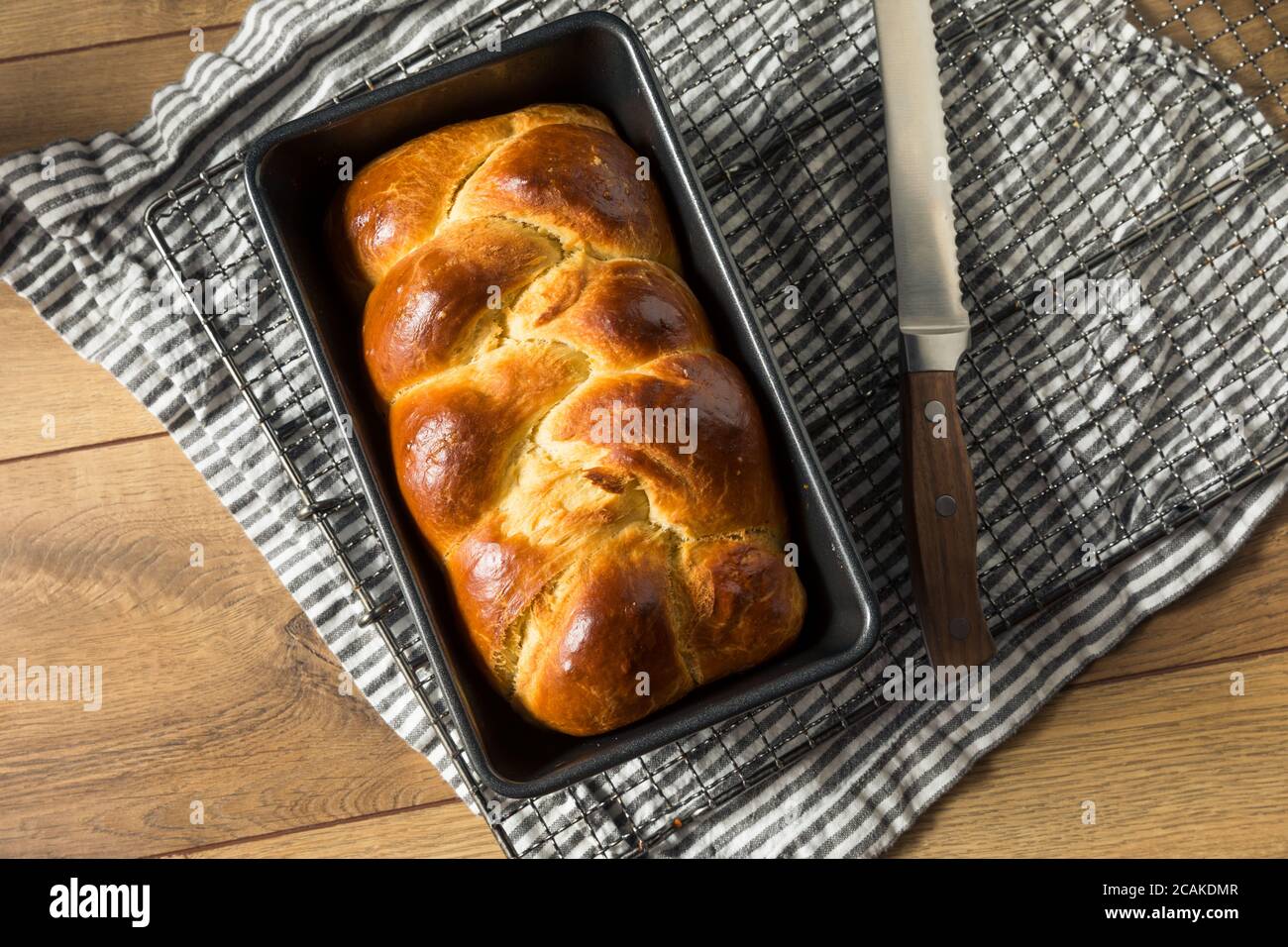 Homemade Baked Braided Brioche Bread Ready to Eat Stock Photo - Alamy