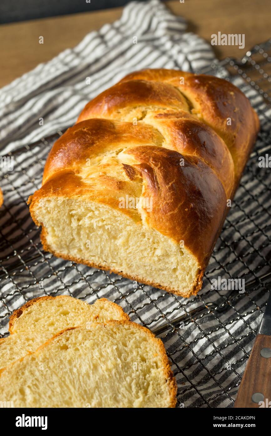 Homemade Baked Braided Brioche Bread Ready to Eat Stock Photo - Alamy