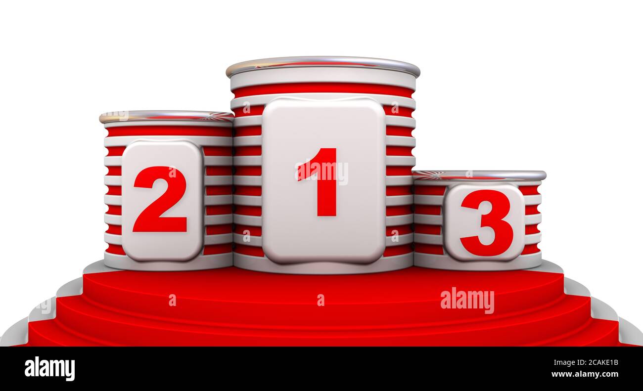 Winners podium. The podium of winners. Isolated. 3D Illustration Stock ...