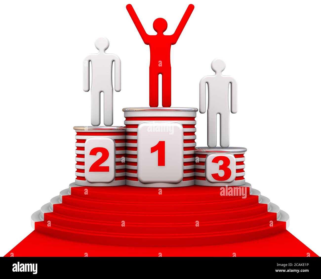 The podium of winners. Isolated. 3D Illustration Stock Photo - Alamy