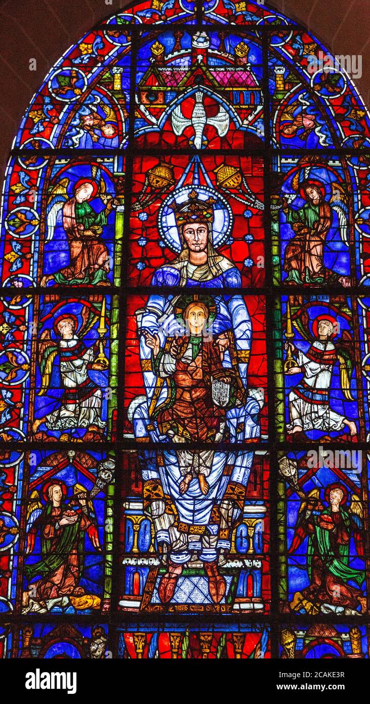 Chartres Cathedral Blue Virgin Window