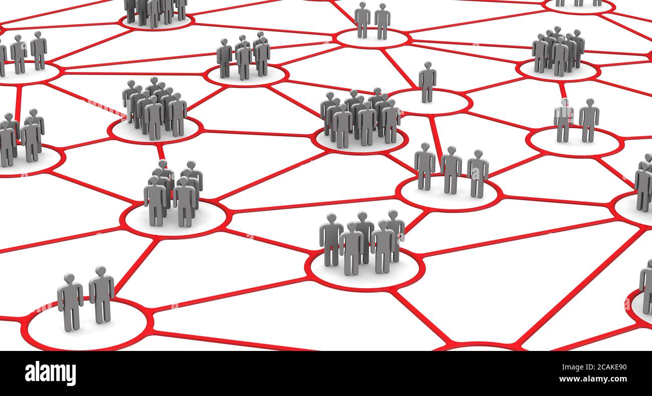 The connection of communities of people. Social connections. Business ...