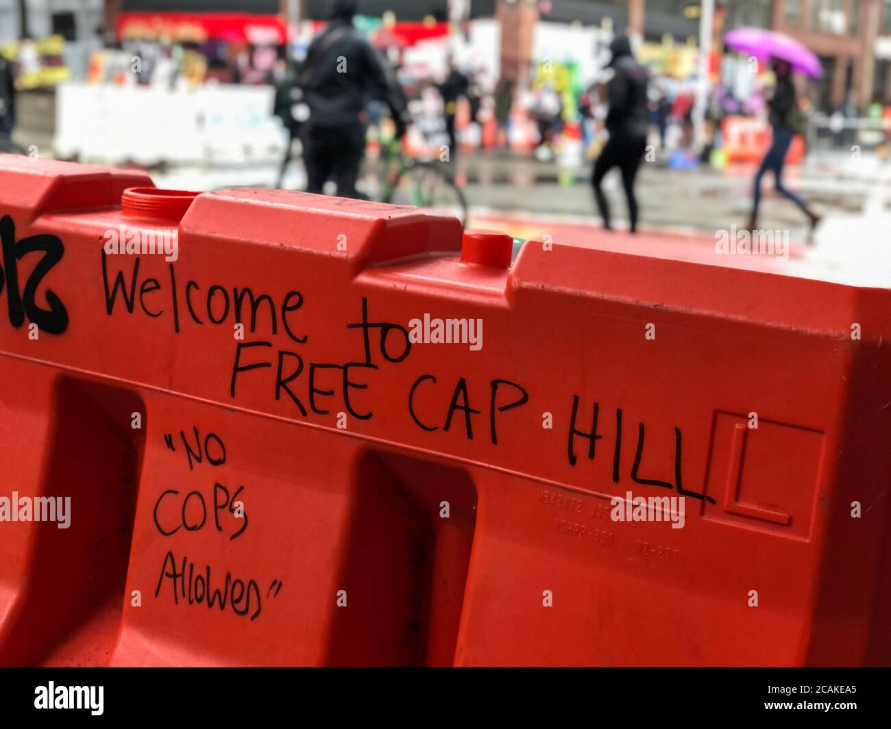Seattle, USA – Jun 9, 2020: Free Capitol Hill Autonomous zone sign at ...