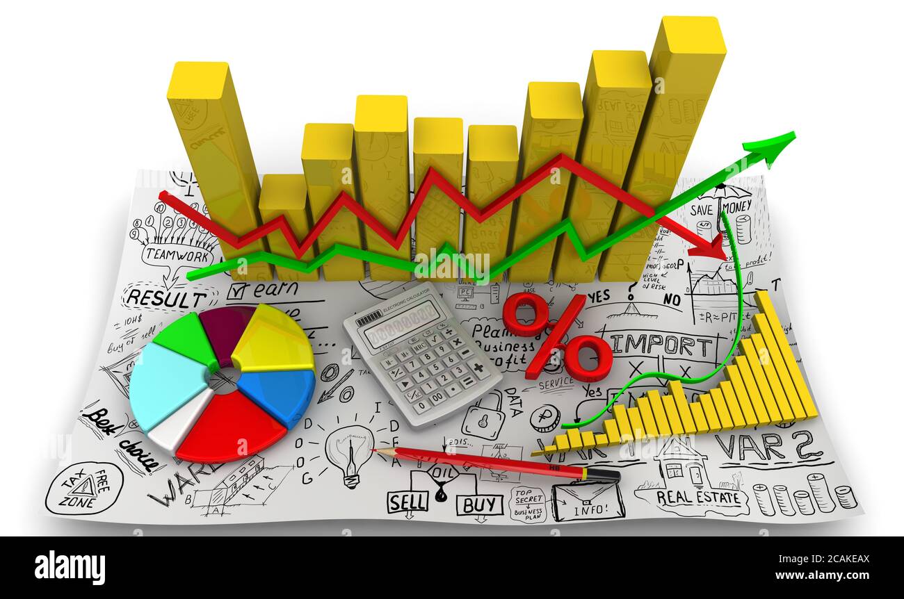 Charts. Business still life Stock Photo - Alamy