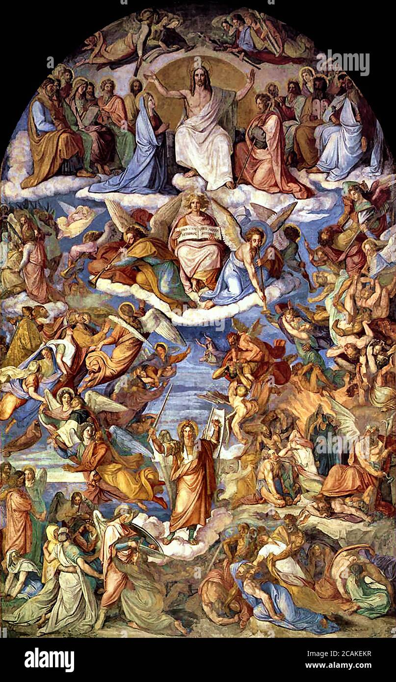 Cornelius Peter Von - the Last Judgement - German School - 19th Century ...