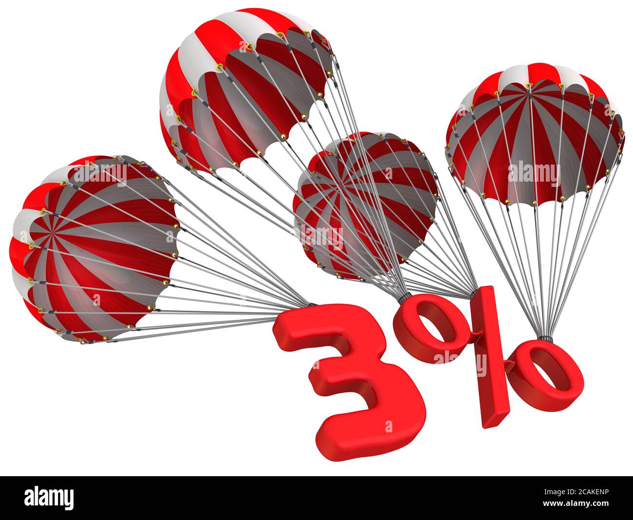 Three percent is flying on parachutes. Three percent is falling down on ...
