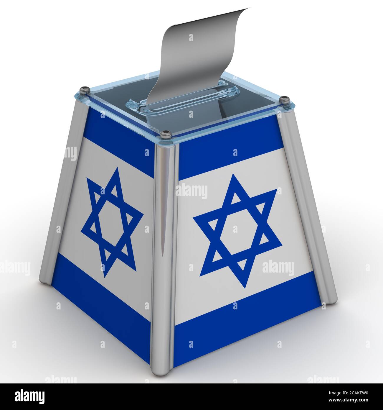The ballot box with the flag of Israel. Ballot box to vote with the ...