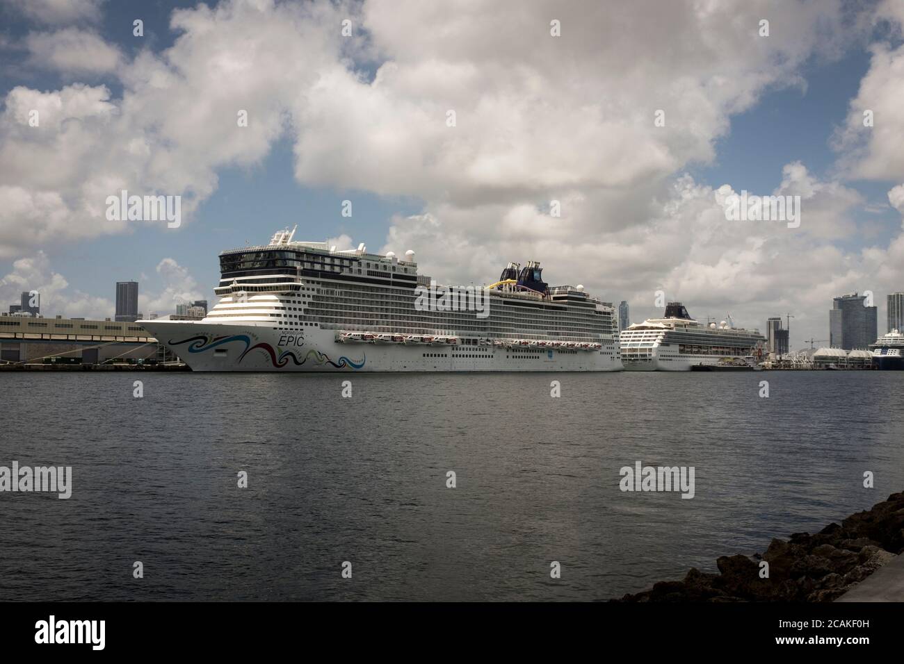 Norwegian Cruise Line ships moored at PortMiami, Cruise Capital of the ...