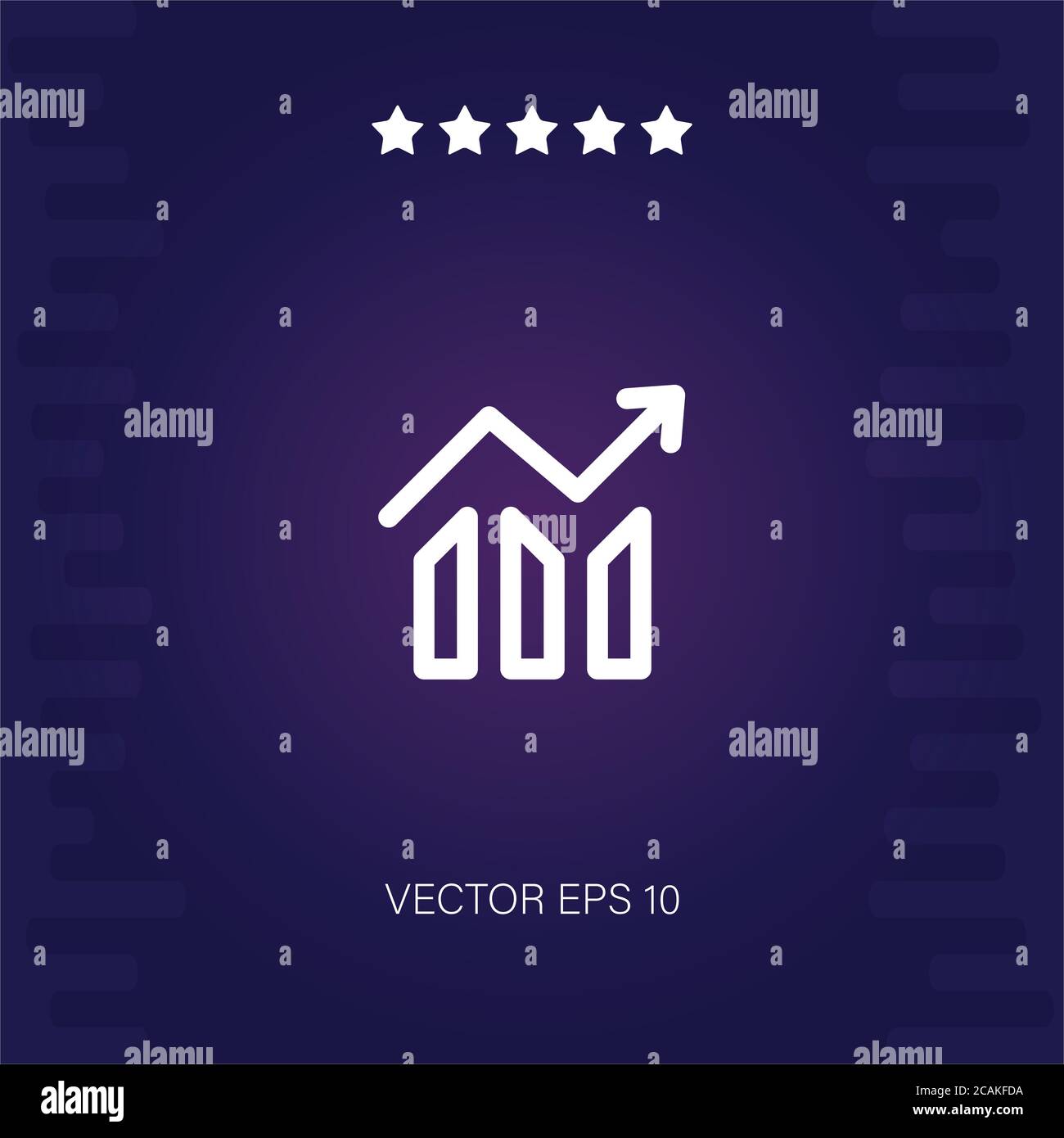 increasing chart vector icon modern illustration Stock Vector Image ...