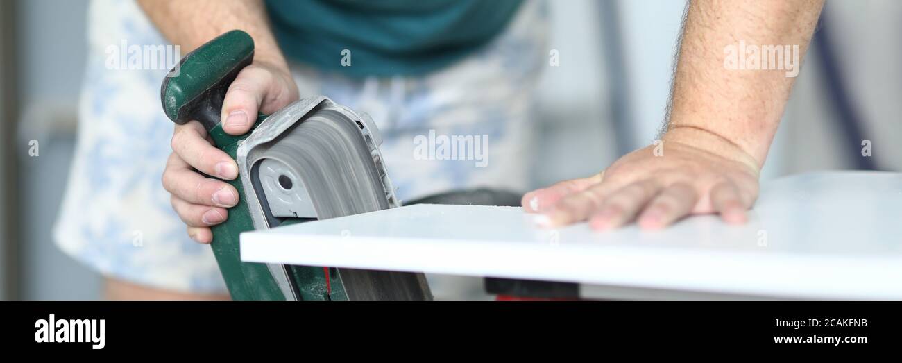 Man using modern tool for work Stock Photo - Alamy